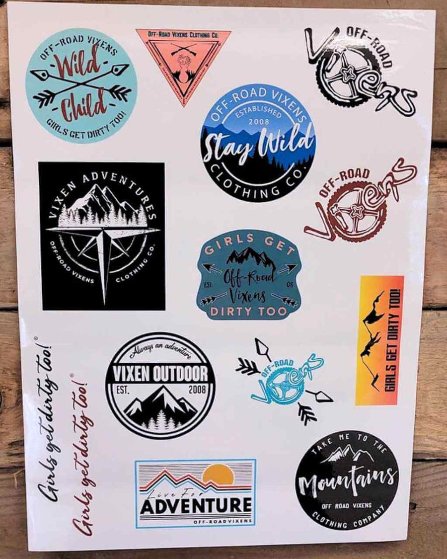 Vixen Outdoor Sticker Sheet – OFF-ROAD VIXENS CLOTHING CO.