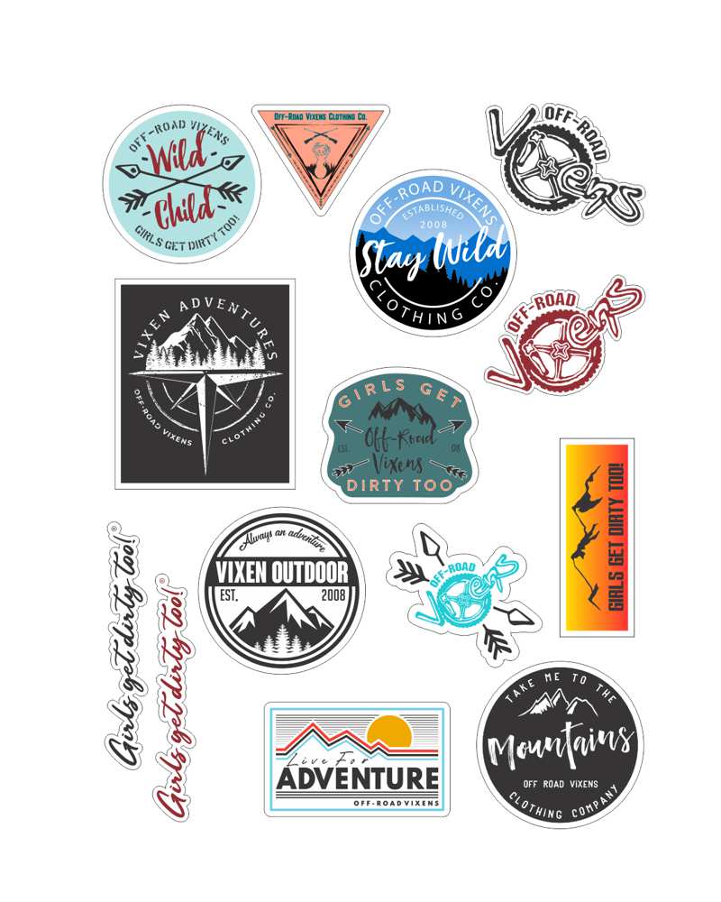 Vixen Outdoor Sticker Sheet – OFF-ROAD VIXENS CLOTHING CO.